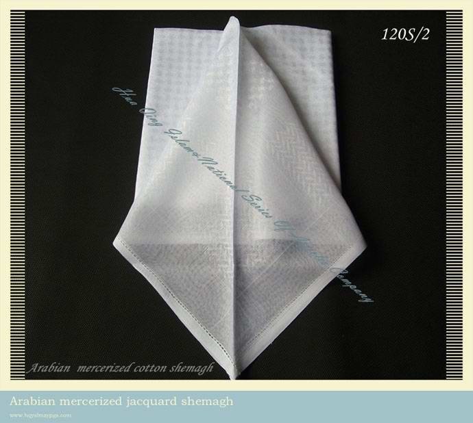 High grade Arab mercerized cotton scarf  / 100s/2 Arabian mercerized jacquard shemagh /Size:52inch---62inch