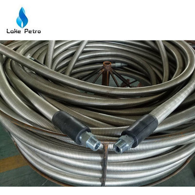 7m Long 5000PSI Antiflame BOP Hose with 1 inch NPT connection PIN 25x5000psix7m