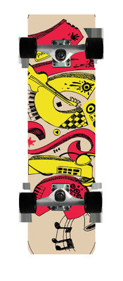 HBD-Y Canadian Maple Fish Skateboard Blank