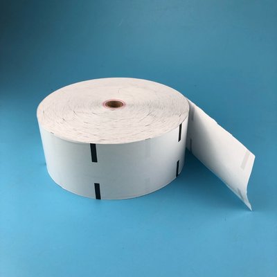 White Wincor Nixdorf ATM Parts 200*17*80 Thermal Receipt Rolls With Black Marker