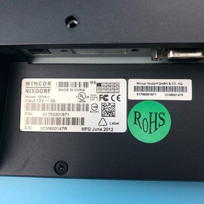 CO Approved Wincor Nixdorf ATM Parts 01750201871 Operator Panel OP06 Touch Screen