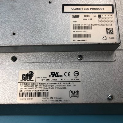 Original New Condition Wincor Atm Parts Cineo C4060 Display LCD 1750171633 15 Inch