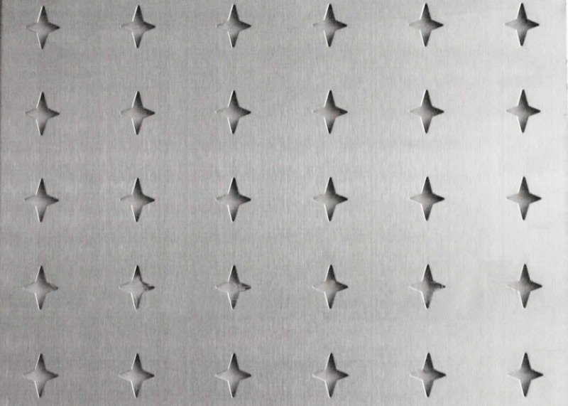 Cross Hole 1250mm Stainless Steel Perforated Sheet