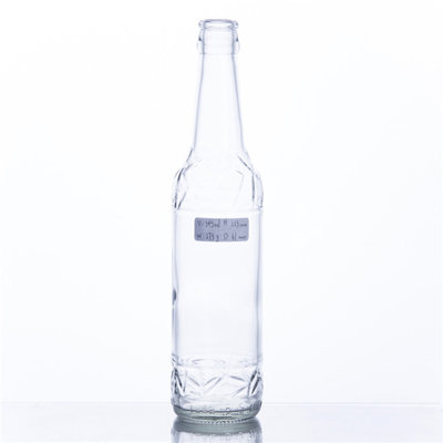 350ML 500ML Custom Made Flint Glass Beer Bottle glass wine bottle high quality low price