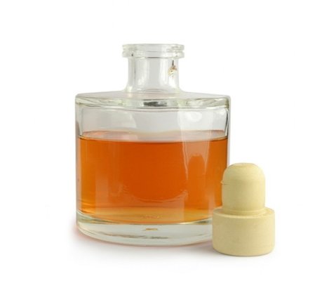 180ml Flat Round Glass Reed Diffuser Bottle glass aroma packaging transparent perfume bottle