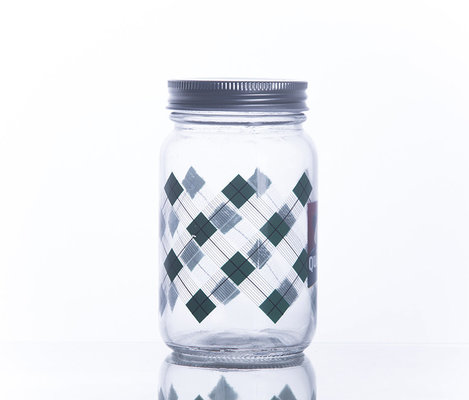 500ml mason jar for halloween decoration container glass drinking bottle beverage bottle with screw cap