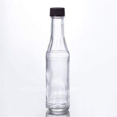 50ML round shape clear glass olive oil bottle with plastic cap high quality mini glass bottle