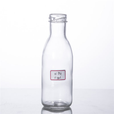 250ML round shape salad dressing glass bottle clear empty jam packaging for kitchen