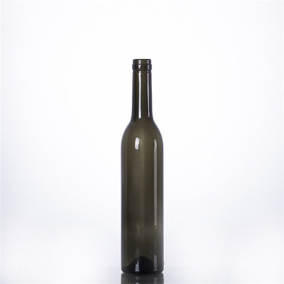 750ML round dark green olive oil glass bottle with plastic cap condiment cruet
