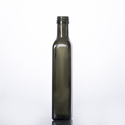 250ML square shape glass olive oil bottle cooking oil empty bottle best price for sale