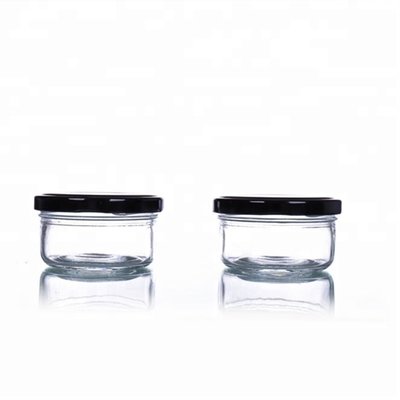 100ml fancy glass canning jar for caviar / jelly / dipping sauces