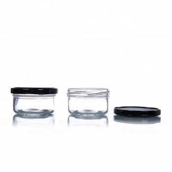 100ml fancy glass canning jar for caviar / jelly / dipping sauces