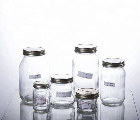 750ml regular mouth big glass mason jar glass frutta del prato mason jar