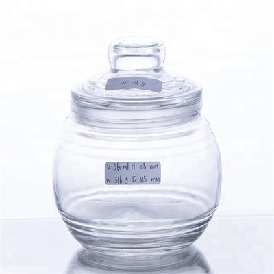500ml airtight glass herb jars with dome lid for kitchen