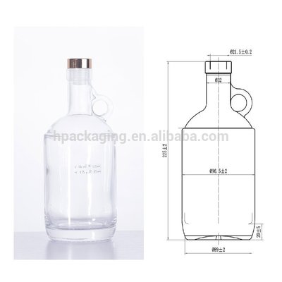 high-class 750ml extra flint glass wine bottle glass alcohol bottle china manufacturer