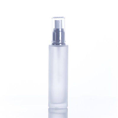 60ML 100ML frosted glass perfume bottle with silver cap and sprayer glass cosmetic travel bottle