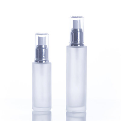 60ML 100ML frosted glass perfume bottle with silver cap and sprayer glass cosmetic travel bottle