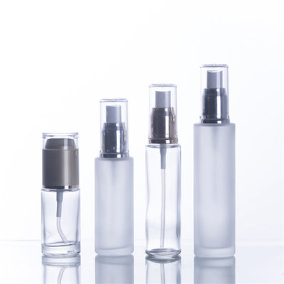60ML 100ML frosted glass perfume bottle with silver cap and sprayer glass cosmetic travel bottle