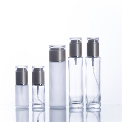 30ML 50ML clear glass perfume bottle with gold cap and pump sprayer glass cosmetic travel bottle