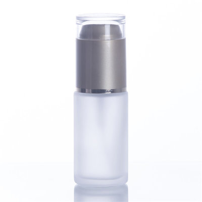 30ML frosted glass perfume bottle with gold cap and pump sprayer glass cosmetic travel bottle