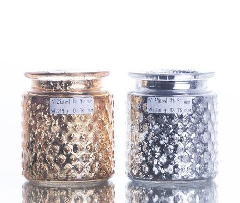 CANDLE HOLDER，Exquisite Electroplated glass candle jar,Candle Jars,candle hoder jar