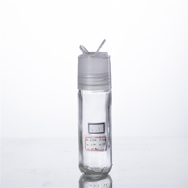 100ML salt and pepper shaker glass clear spice bottle for kitchen with plastic cap