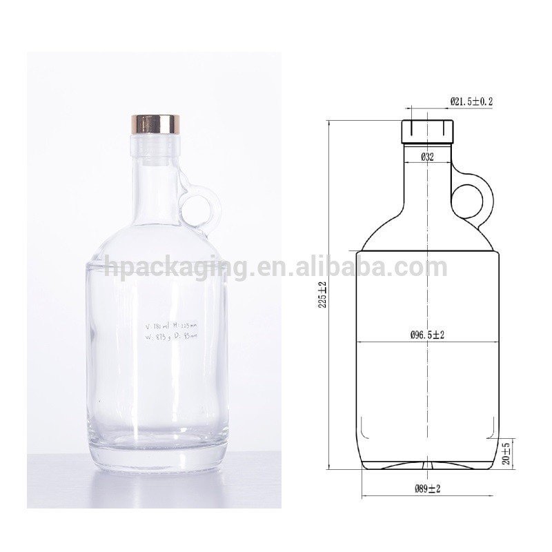 high-class 750ml extra flint glass wine bottle glass alcohol bottle china manufacturer