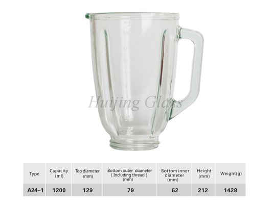 best selling home appliances transparent 1.2L blender parts glass jar A24-1