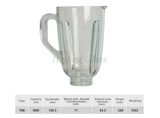 Household 1.8L Blender Replacement spare parts glass jar Y66