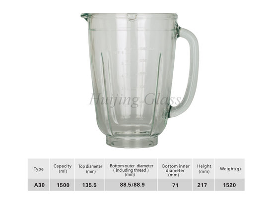 hot sales 1.5L Capacity factory price electric blender replacement spare parts blender glass jar A30