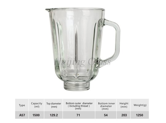 kitchen appliances Household Blender Replacement Glass Jar vaso de vidrio A57