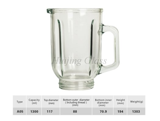 OEM national glass blender jar replacement spare parts vasos de vidrio A05