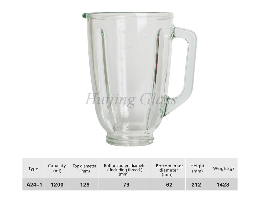 best selling home appliances transparent 1.2L blender parts glass jar A24-1