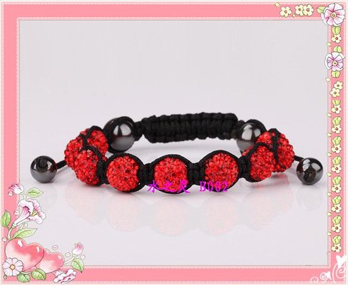 Europe and the United States selling jewelry knitting Hand Strap + diamond + hematite Shambhala bracelet HLA001