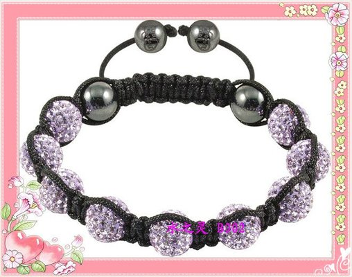 Europe and the United States selling jewelry knitting Hand Strap + diamond + hematite Shambhala bracelet HLA001