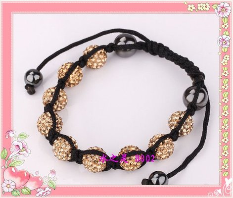 Europe and the United States selling jewelry knitting Hand Strap + diamond + hematite Shambhala bracelet HLA001