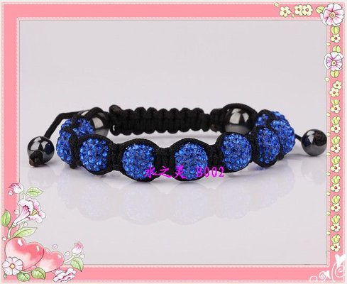 Europe and the United States selling jewelry knitting Hand Strap + diamond + hematite Shambhala bracelet HLA001