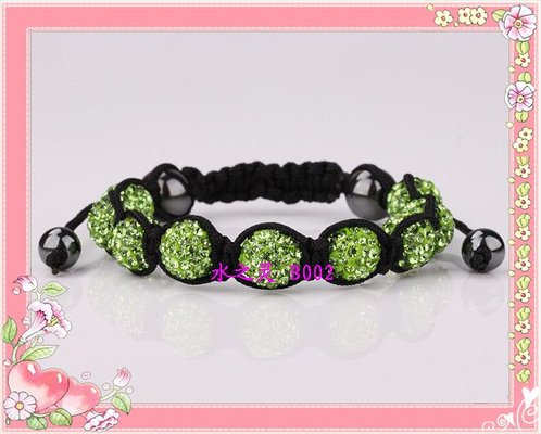 Europe and the United States selling jewelry knitting Hand Strap + diamond + hematite Shambhala bracelet HLA001