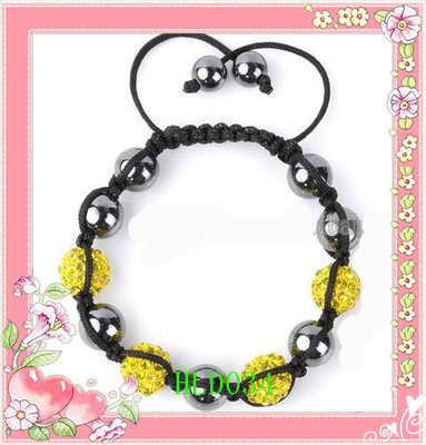 Europe and the United States selling jewelry knitting Hand Strap + diamond + hematite Shambhala bracelet B001