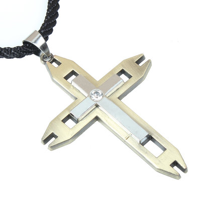 Christian crosses Mediterranean necklace style hollow diamond necklace jewelry QNN4005