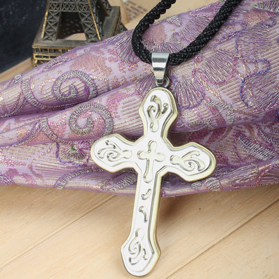 Retro pendant double cross pendant necklace cross necklace jewelry wholesale   QNN4007