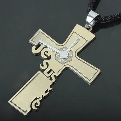 Jesus cross pendant diamond cross necklace wholesale Europe and America QNN4010