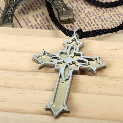 Victorian style jewelry titanium steel cross pendant necklace jewelry wholesale QNN4017