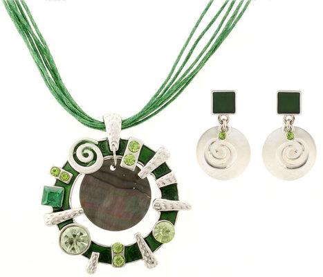 Upscale retro shell necklace Ra necklace Thread Necklace Earrings Set BJX4309