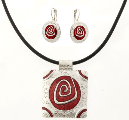 Leather cord necklace box Rectangular Earrings and Necklace Set Thread Necklace BJX4310