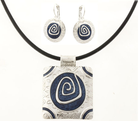 Leather cord necklace box Rectangular Earrings and Necklace Set Thread Necklace BJX4310