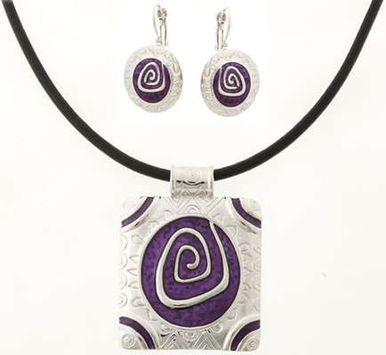 Leather cord necklace box Rectangular Earrings and Necklace Set Thread Necklace BJX4310