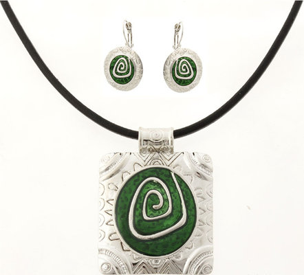 Leather cord necklace box Rectangular Earrings and Necklace Set Thread Necklace BJX4310