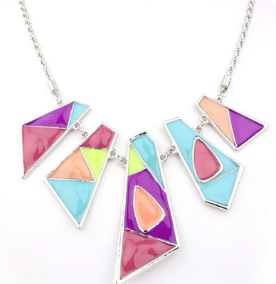 Colorful necklaces rectangular necklaces trapezoidal necklace sword necklace BJX4311