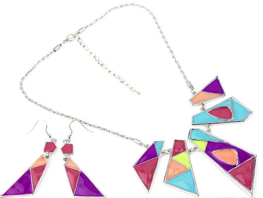 Colorful necklaces rectangular necklaces trapezoidal necklace sword necklace BJX4311